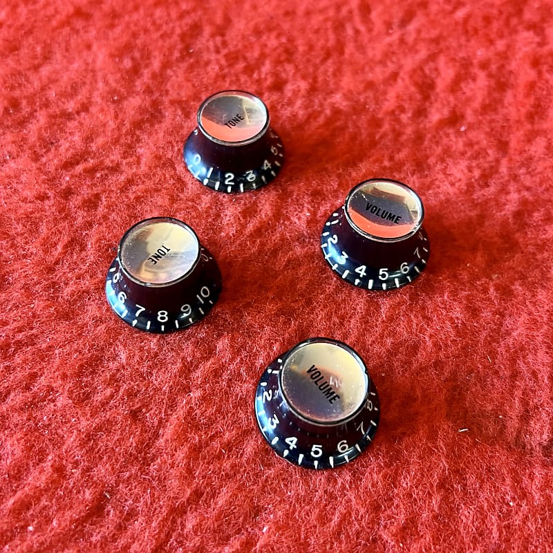 Gibson SG Special reflector knobs 1966 - Black original | Reverb