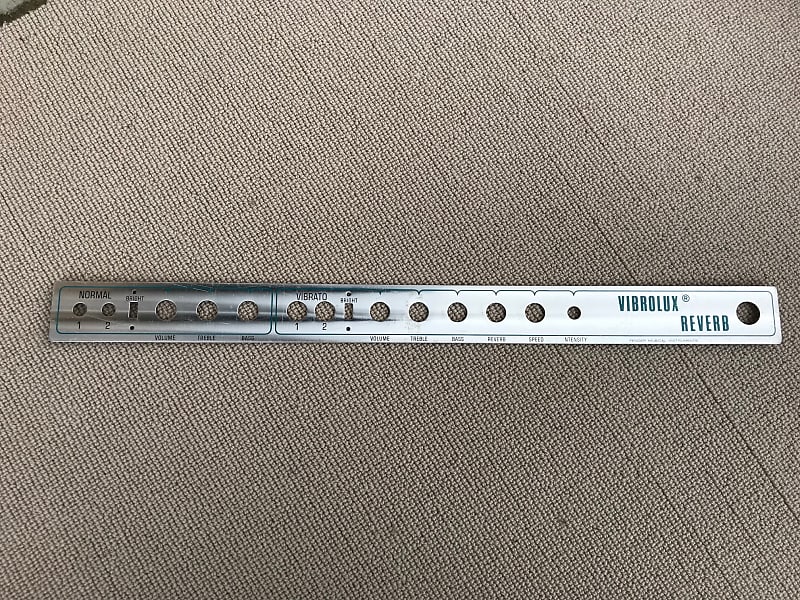 Fender 1970s Vibrolux Control Panel, Original 1970 Silverface | Reverb