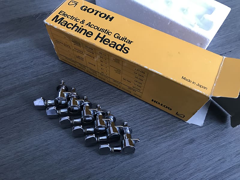 Vintage Gotoh Tuners Crownhead Chevron 1981 Chrome with | Reverb UK