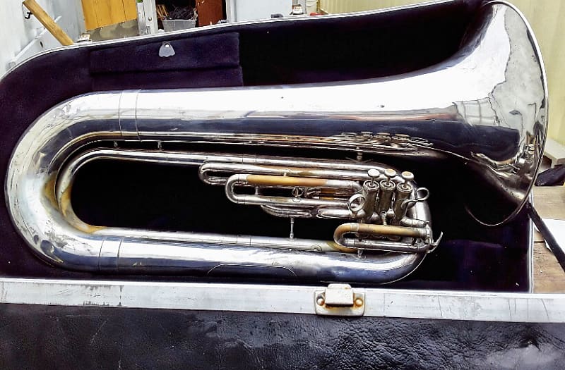 Yamaha YBB 202M Marching Tuba Silver Plate | Reverb