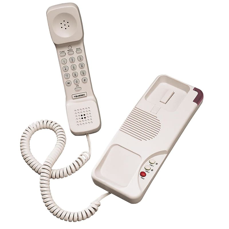 Teledex Opal Trimline Two Line Analog Corded Hotel Telephone, | Reverb