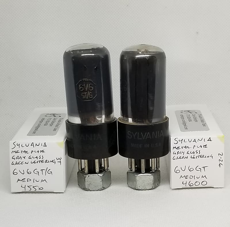 Sylvania 6V6GT Very Well Matched Pair (1.0%) NOS 6V6 | Reverb