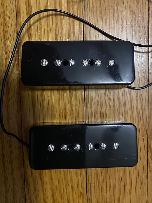 Fender P90 (MP90) Pickup Set 2014-2016 - Black | Reverb