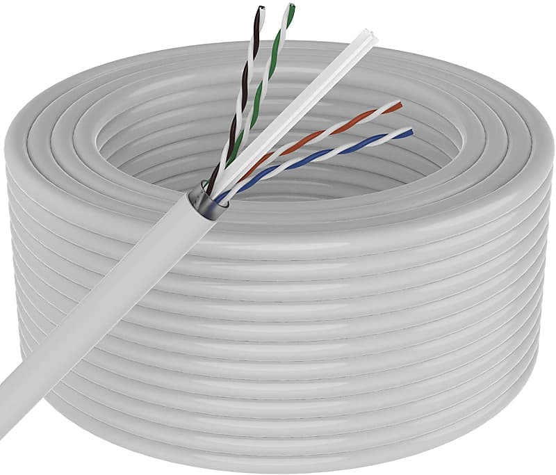1000' Cat6 Ethernet White Bulk Network Cable 23AWG 600Mhz UL | Reverb