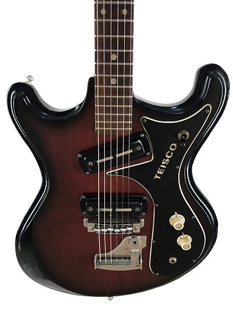 Teisco V2, Mosrite Style Guitar, Vintage Sunburst, 1968, Josh | Reverb