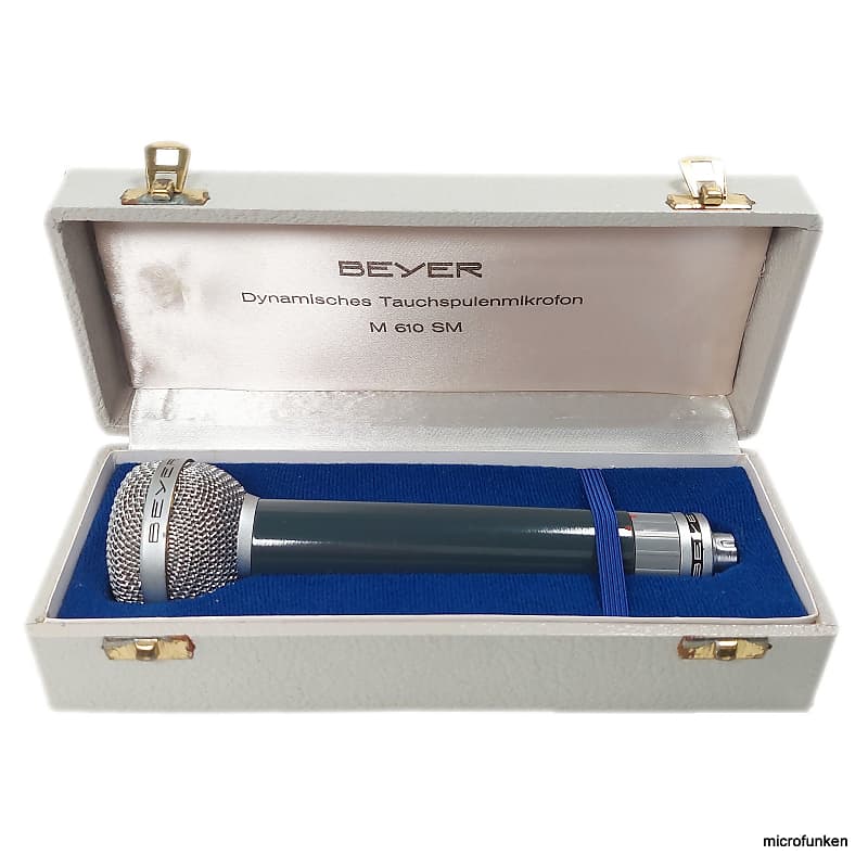 Beyer M610 1967 Vintage Dynamic Microphone. Case. Adapter | Reverb