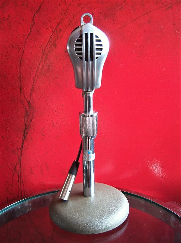 Vintage 1950's Turner 9D dynamic microphone Satin Chrome w | Reverb