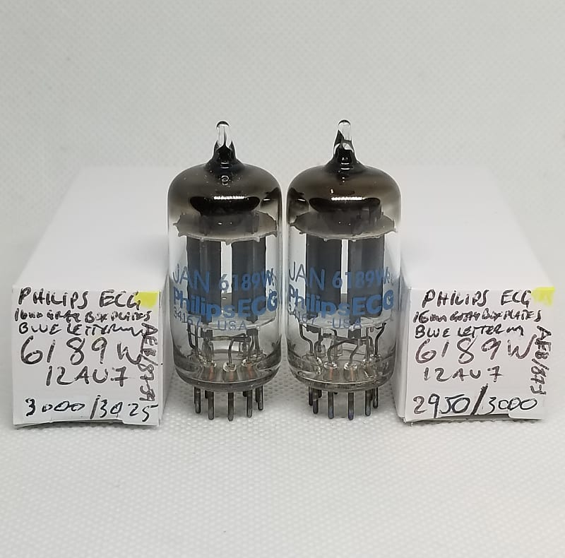 Philips JAN 6189W Well Matched Pair (2.4%) NOS 12AU7 ECC82 | Reverb UK