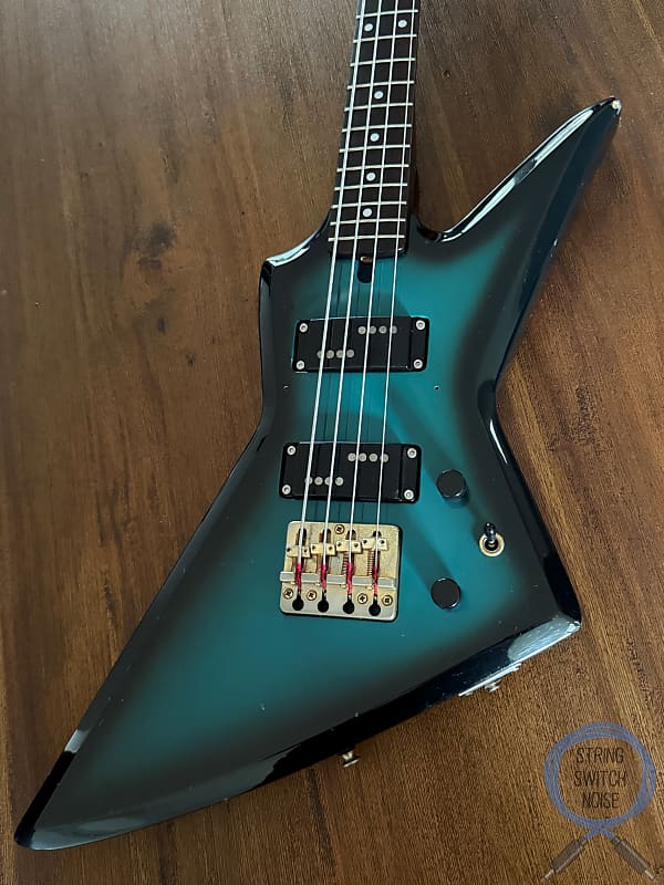 Aria Pro II, Explorer Bass, ZZB Deluxe, MIJ 1984, Blue Black | Reverb