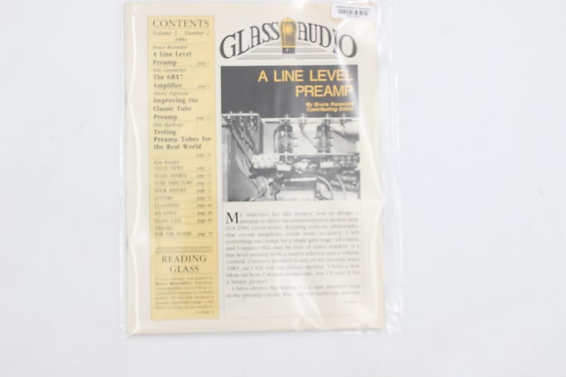 Glass Audio Vintage Magazine "A Line Level Preamp" Vol | Reverb Canada