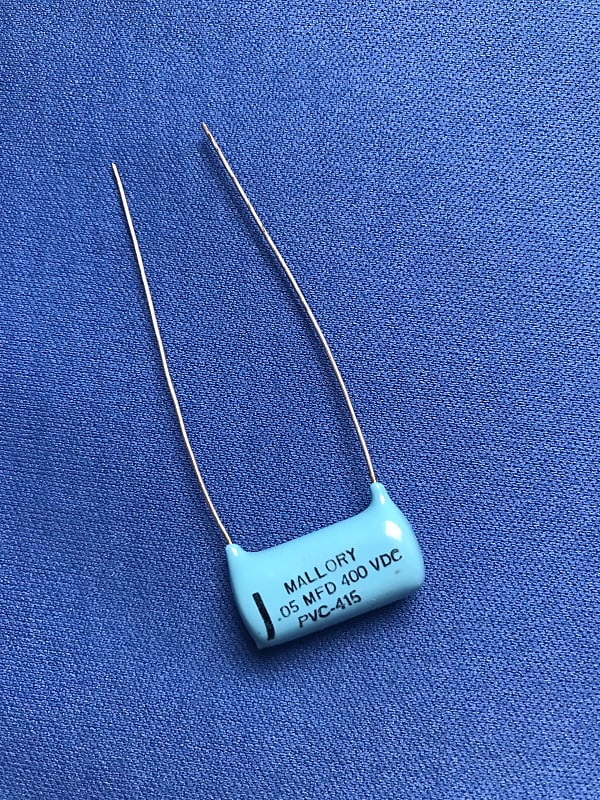 Mallory .05 uF 400V Aqua Blue Drop Capacitor 1960s vintage | Reverb