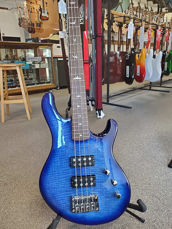 New PRS SE Kingfisher Neck-Through Electric Bass Faded Blue | Reverb
