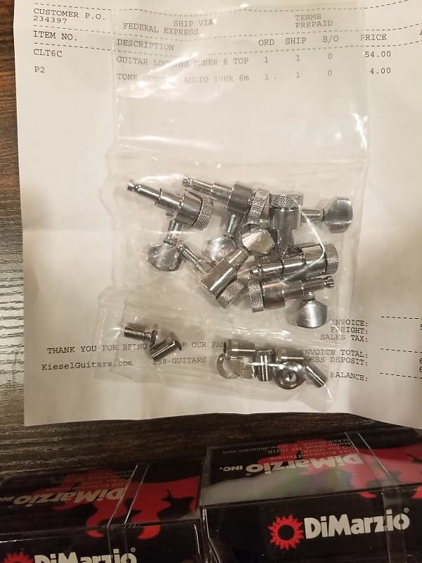 Kiesel CLT6C Guitar Locking Tuners TOP. Chrome | Reverb