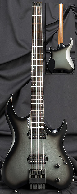 Kiesel Vader V6 6 String Headless Electric Guitar Gunmetal | Reverb UK