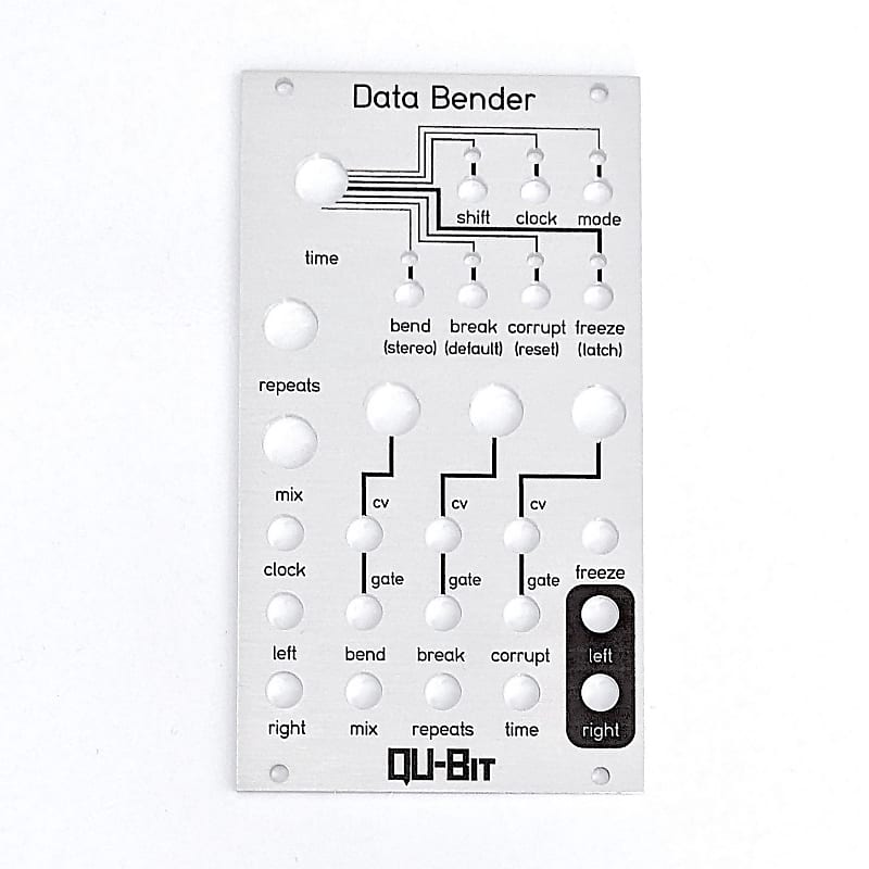 QU-Bit Electronix Data Bender Silver Replacement Panel -- NEW | Reverb