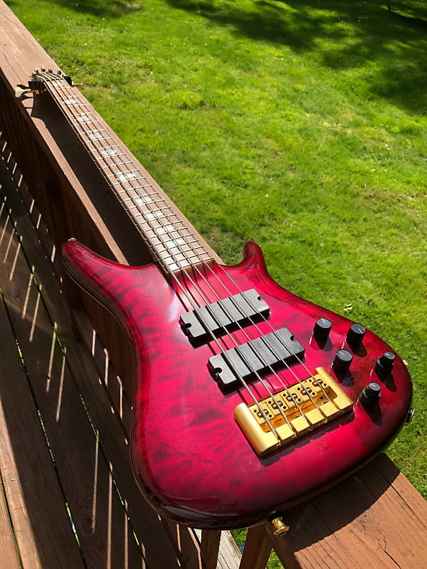 Stuart Spector Design (SSD) SD-5P 1992 Ruby Red 5er Mono M80 | Reverb
