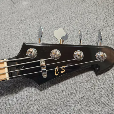 C Stroh Custom Handbuilt "P-bird" Style Bass 2022 Nitro Black | Reverb
