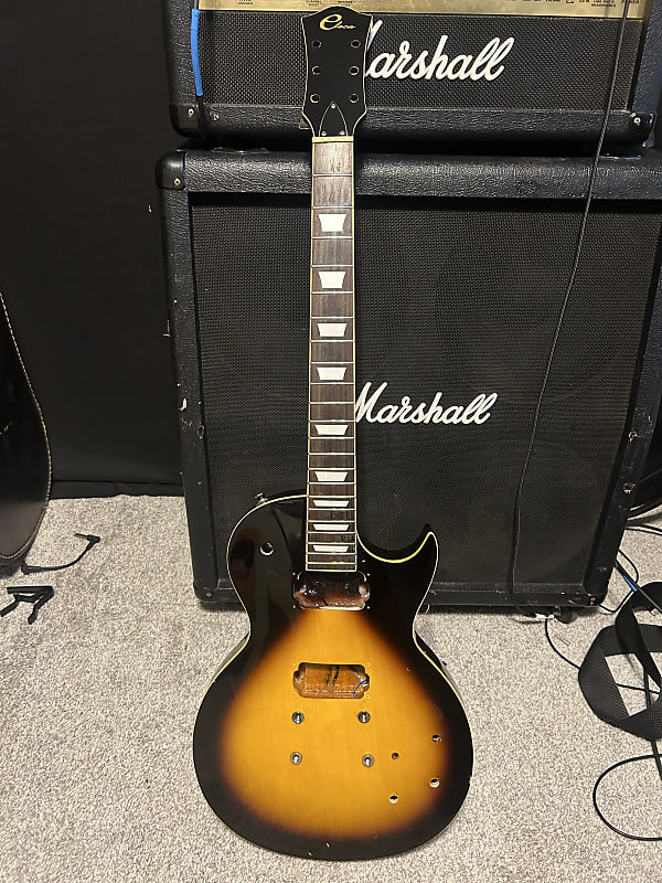 Eleca Lp style project guitar 2000s - Tobacco | Reverb