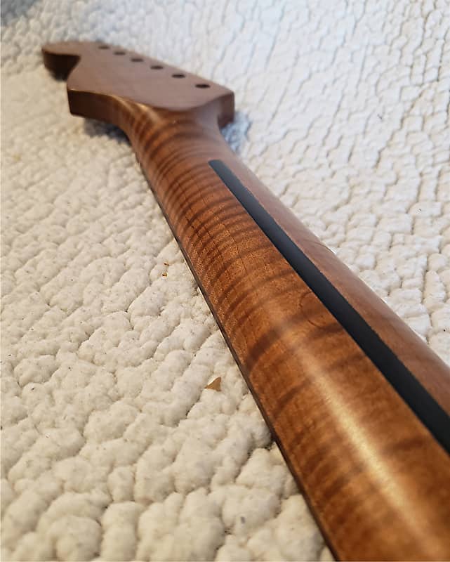 Beautiful USA made Roasted Flame maple neck. Nitro finish,No | Reverb
