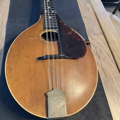 1913 The Gibson A-1 Mandolin Pumpkin Top Vintage Natural | Reverb