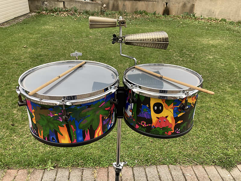 Customized Remo Rainforest Timbales 10" & 12" | Reverb