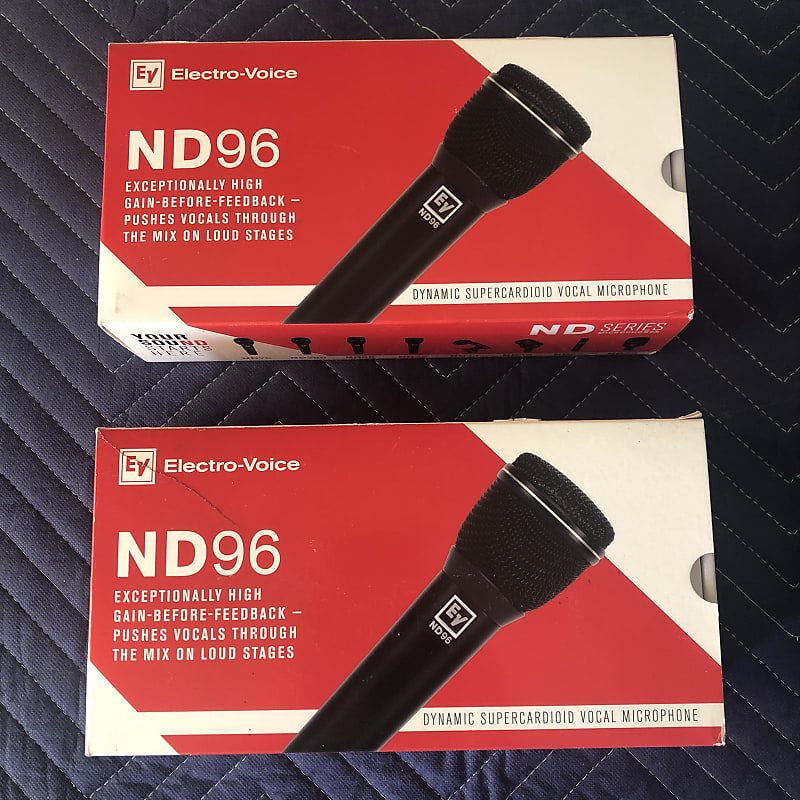 Pair of Electro-Voice ND96 Supercardioid Dynamic Vocal | Reverb