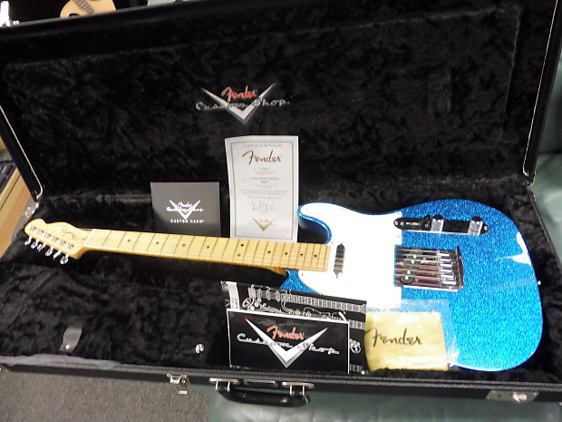 Fender Blue Sparkle Telecaster with OHSC COA 2010 Blue | Reverb