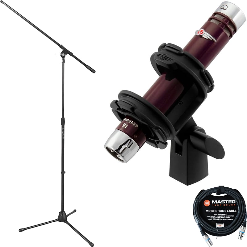 Vanguard V1 Pencil Condenser Microphone Kit w/ Stand & Cable | Reverb