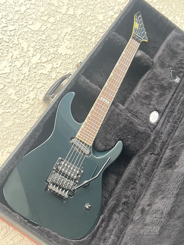 ESP M-II Custom 1992 Neck Thru - Dark Green Metallic M2 2 | Reverb