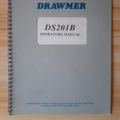 Drawmer DS201B OPERATORS MANUAL 1993 | Reverb