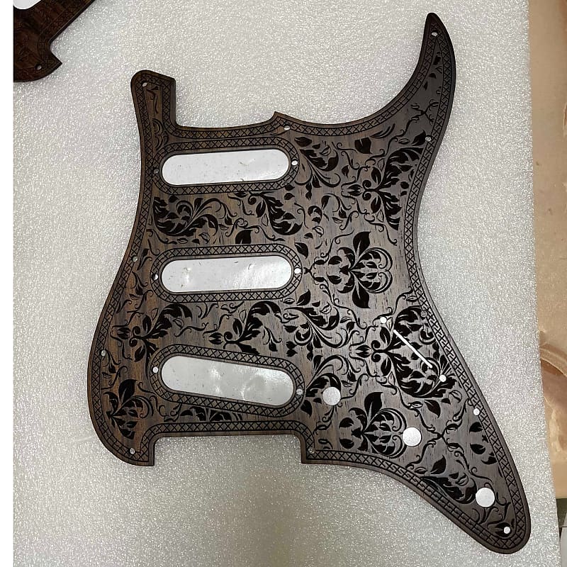 Rosewood SSS Strat Style Guitar Pickguard Scratch Plate | Reverb