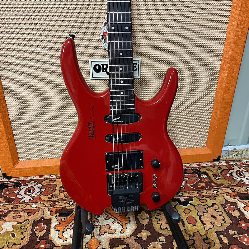 Vintage 1980s Hohner Professional 'The Jack' Headless Red | Reverb
