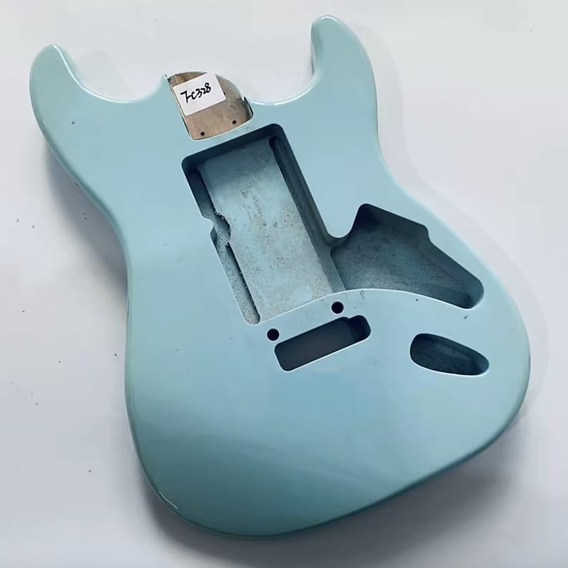 Light Blue Basswood Guitar Strat Stratocaster Style | Reverb Canada