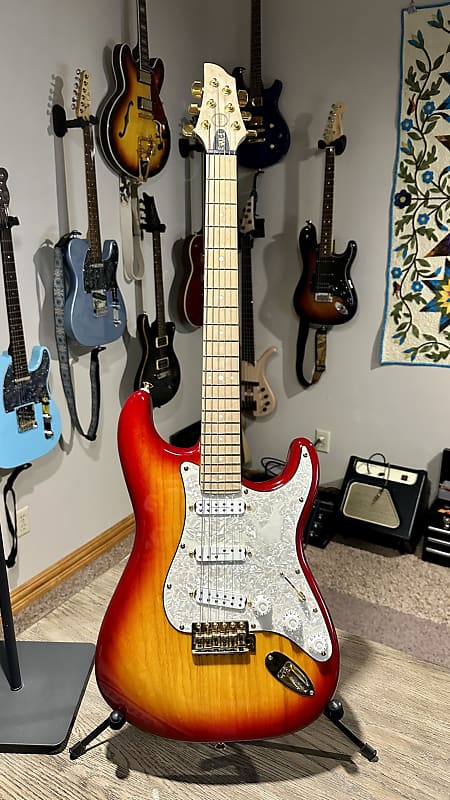 Ed Klein Custom Strat, S-Style 2018 - Cherryburst Electric | Reverb