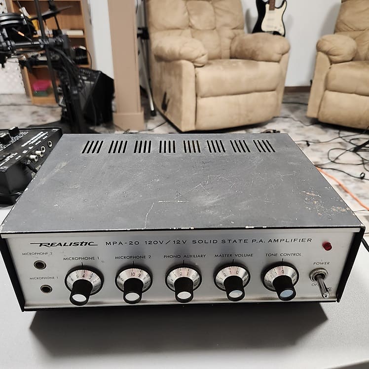 Realistic (Tandy) (Vintage) MPA-20 70s (SN 866) - Black and | Reverb