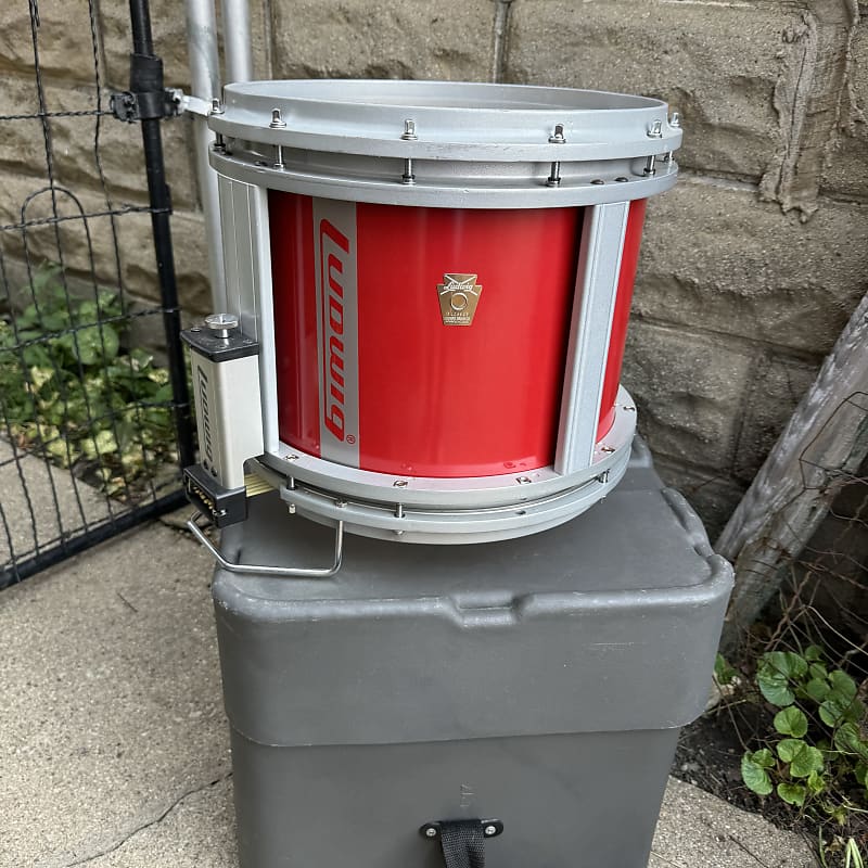 14” x 12” Ludwig Vector Marching Snare Drum - Red with Monroe | Reverb