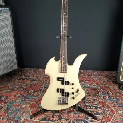 BC Rich USA Mockingbird Bass late 80's Arctic White | Reverb