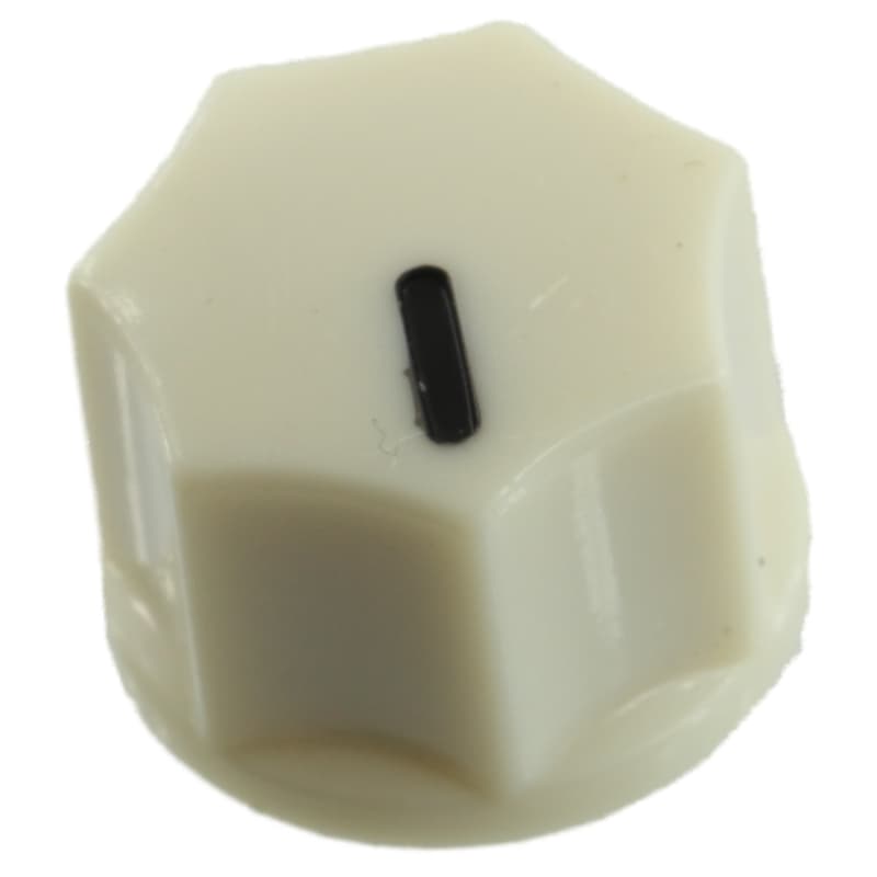 Mini Fluted Knob with Black Indicator, Cream | Reverb