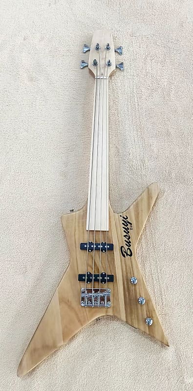 4 String Fretless Short Scale Bolt On Bass Busuyi Guitar | Reverb