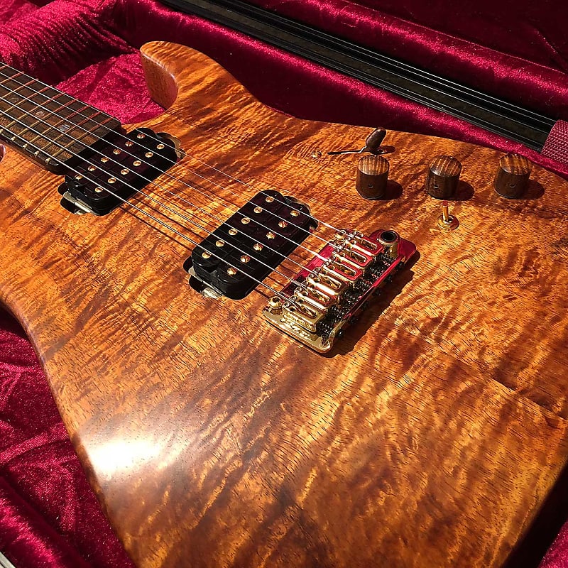 Warmoth Custom Private Stock 5A Koa Soloist Guitar - L.R. | Reverb
