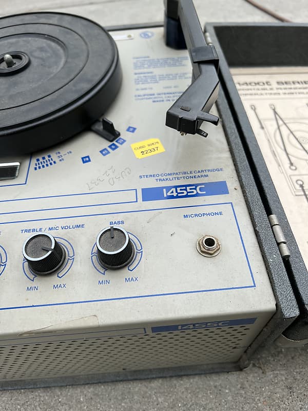 Califone 1455C Portable Turntable Record Player | Reverb