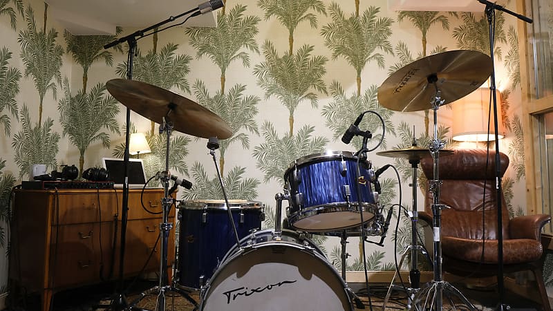 Trixon Luxus Drum Set 4pc 62-63 Blue Stripe | Reverb