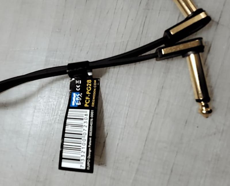 EBS PCF-PG28 Premium Gold Flat Patch Cable - Right Angle to | Reverb