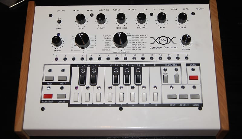 X0xb0x full aluminium case with wood cheeks (xoxbox, TB 303 | Reverb