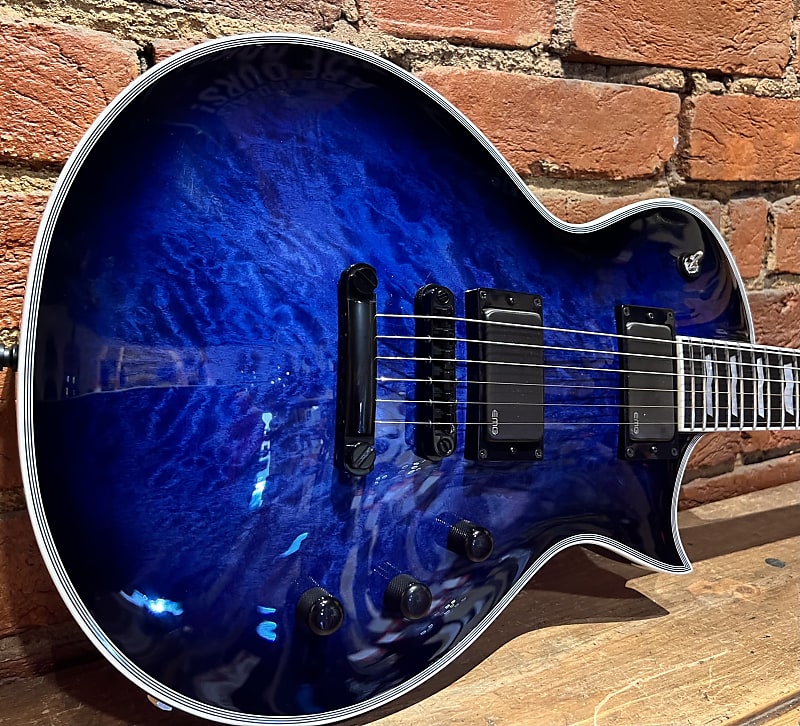 ESP E-ll Eclipse Reindeer Blue , Quilted maple | Reverb