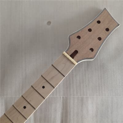 Unfinished Mahogany 24 Frets Guitar Neck with Maple | Reverb