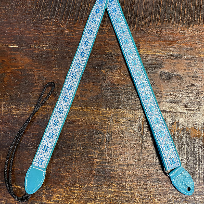 Souldier F-Style Mandolin Strap - 0754 Frost Silver/Teal | Reverb