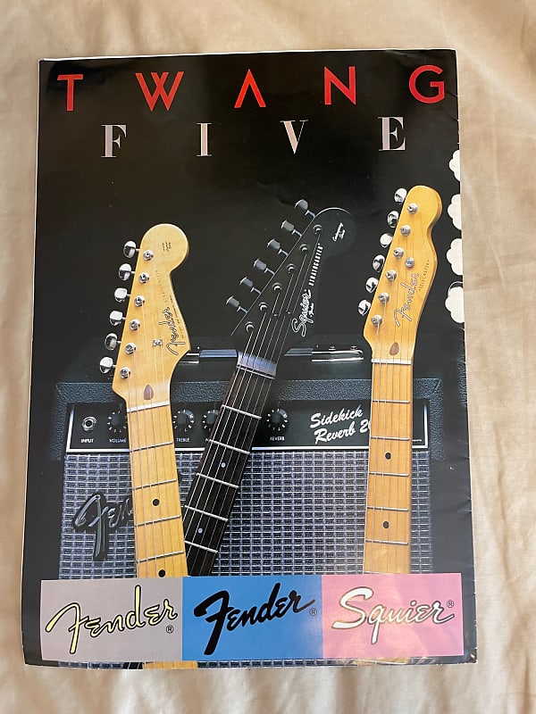 1983 Fender Japan "Twang" Five Catalog Poster | Reverb