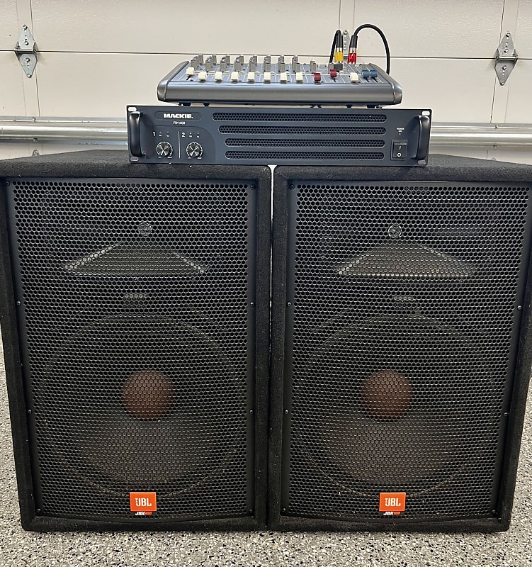 Mackie DFX 12 Mixer.. Mackie FR 1400 stereo power amp... JBL | Reverb