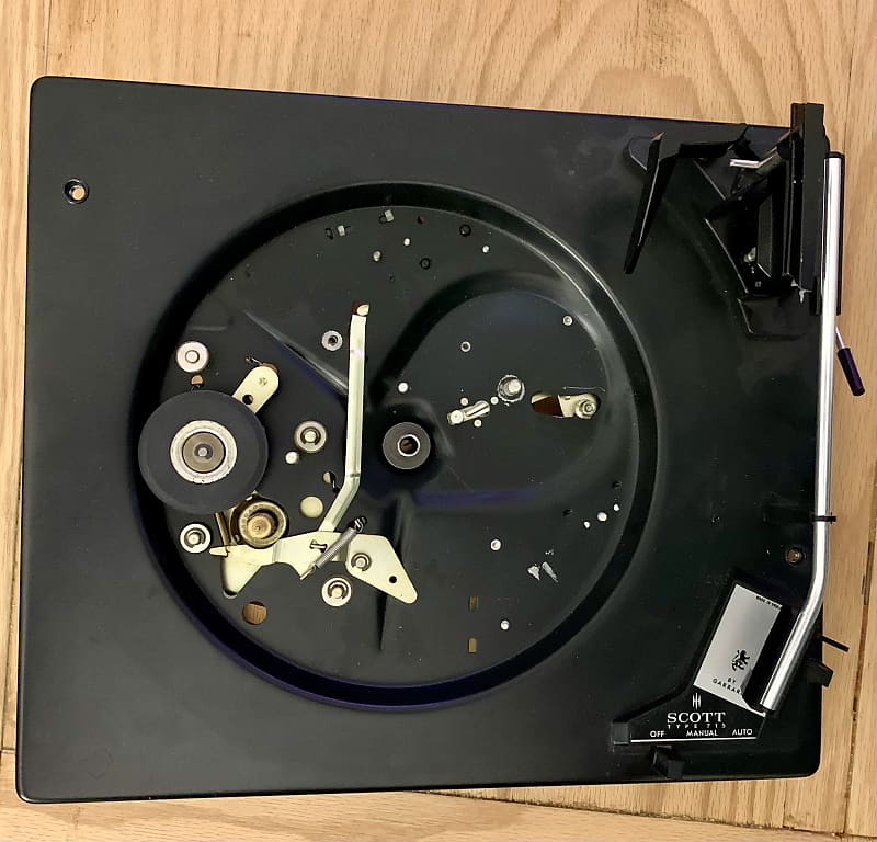 Vintage Garrard Turntable Chassis Base Plate with attached | Reverb